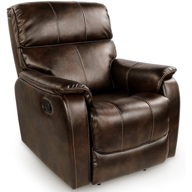 Qomotop Oversized Vegan Leather Rocking Recliner Reviews Wayfair